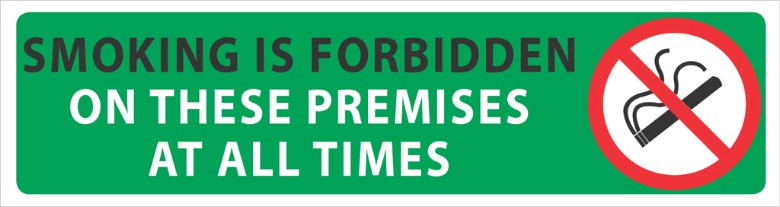 Smoking Is Forbidden 120 x 450 mm
